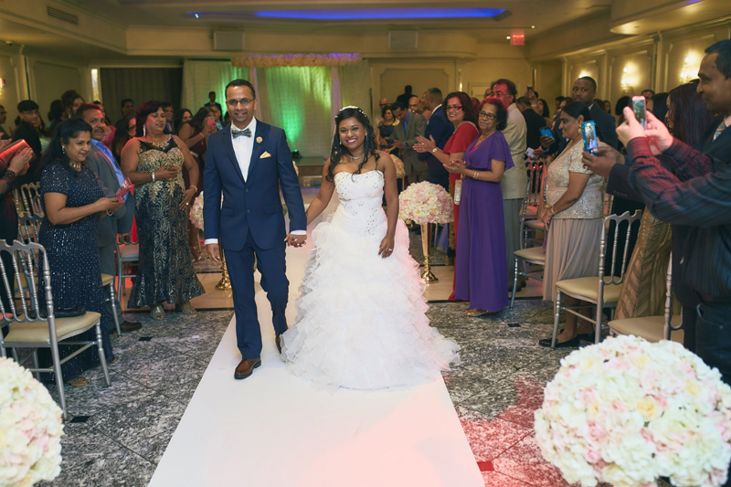 bride and groom recessional