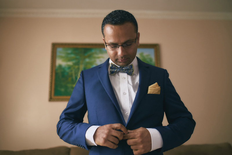 groom preparing