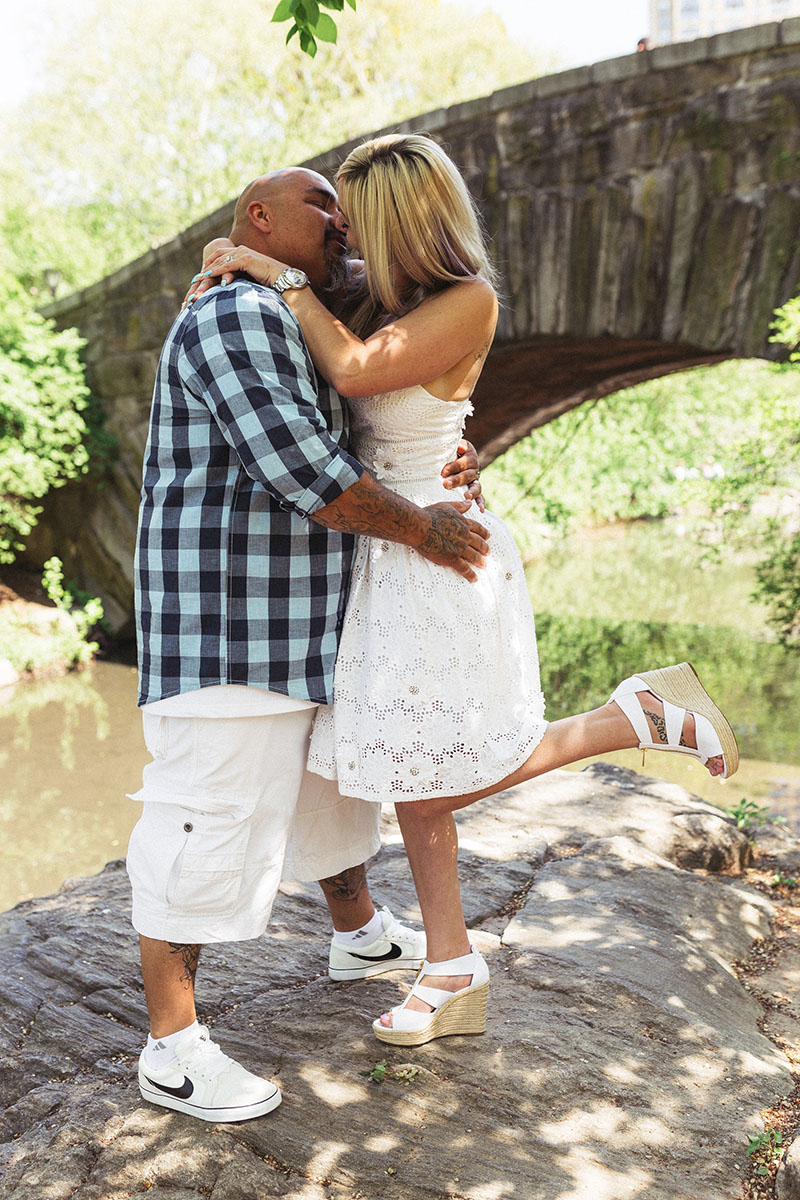 bride and groom kiss