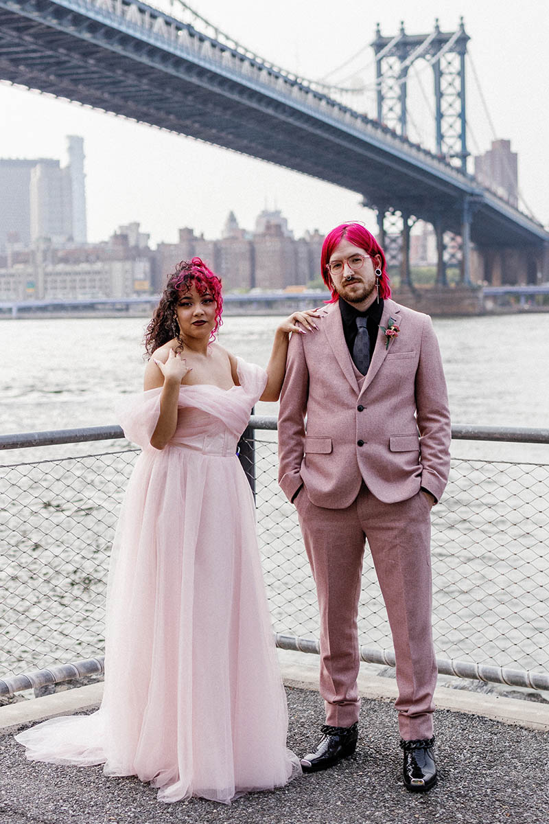 Bride and groom portrait